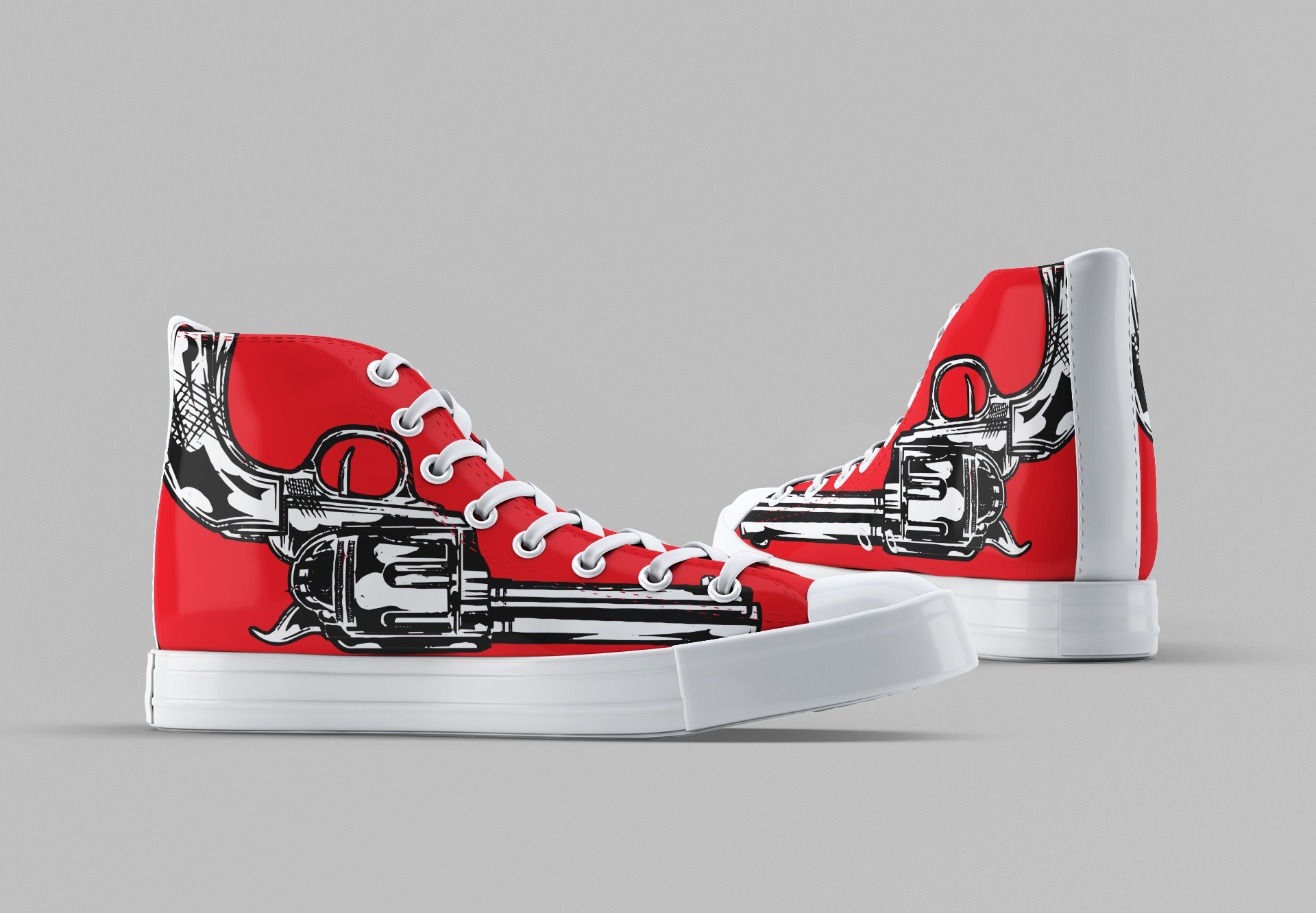 Revolver [Red] - Women's High Top Sneakers – Rotten Dad